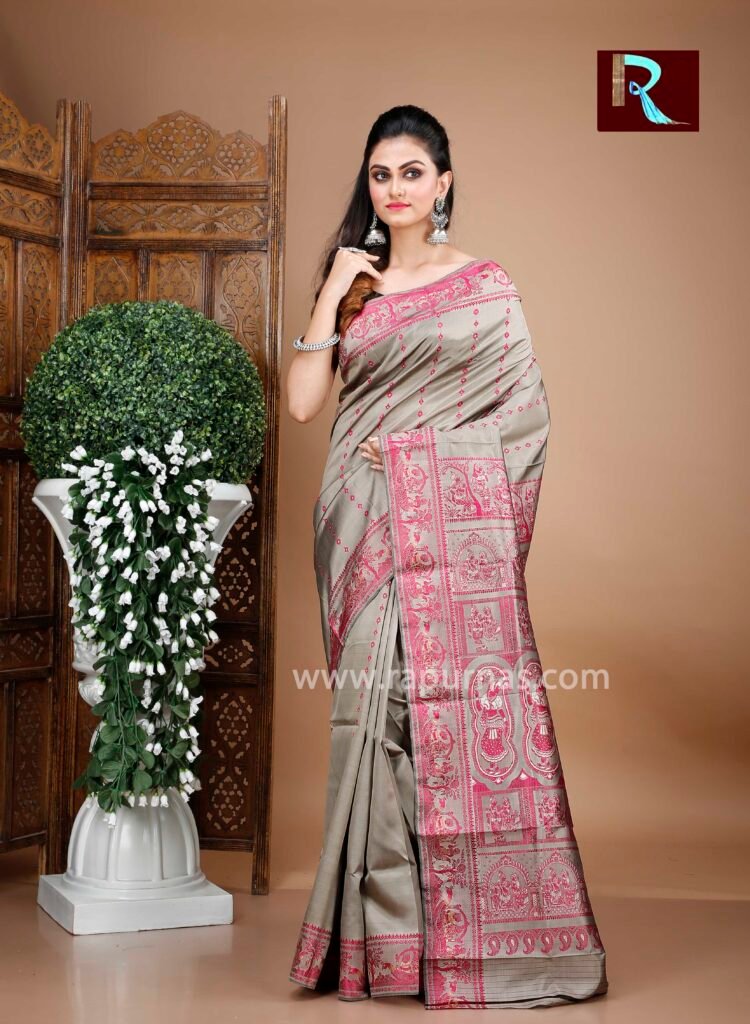 Baluchari Silk Saree of amazing shade - Rapurnas